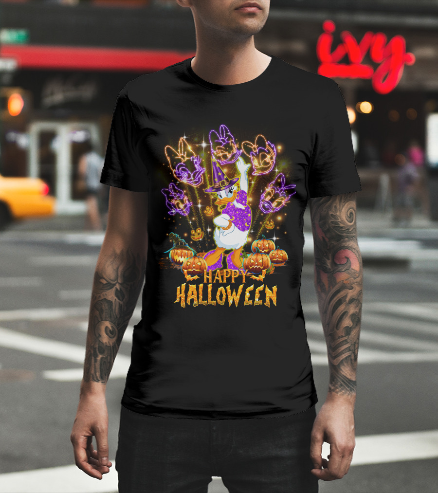 Happy Halloween Daisy Firework Festival Magic T-Shirt