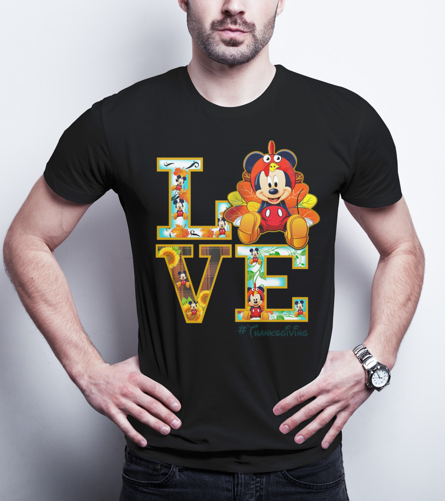 LOVE Mickey Thanksgiving Turkey Costume #Thanksgiving T-Shirt