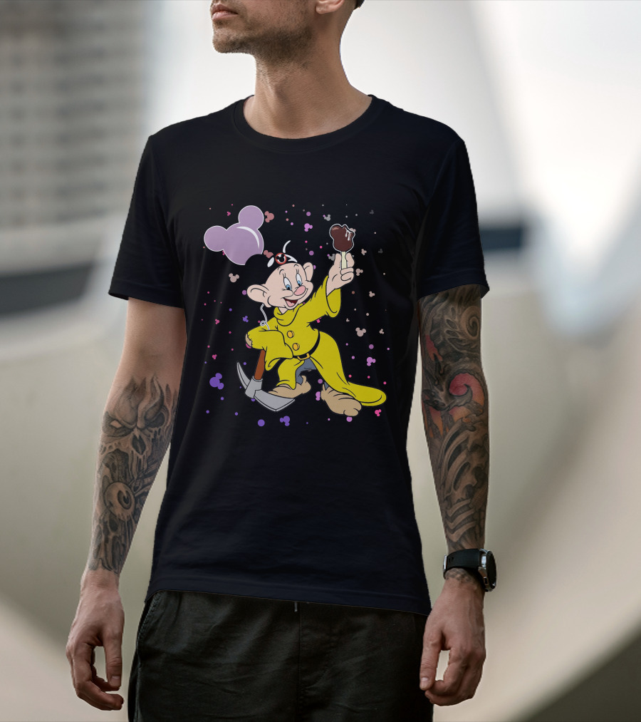 Dopey Mickey Ears Ice Cream Pickaxe Fun T-Shirt