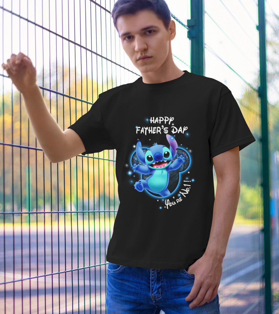 Happy Father's Day You're No. 1 Stitch T-Shirt