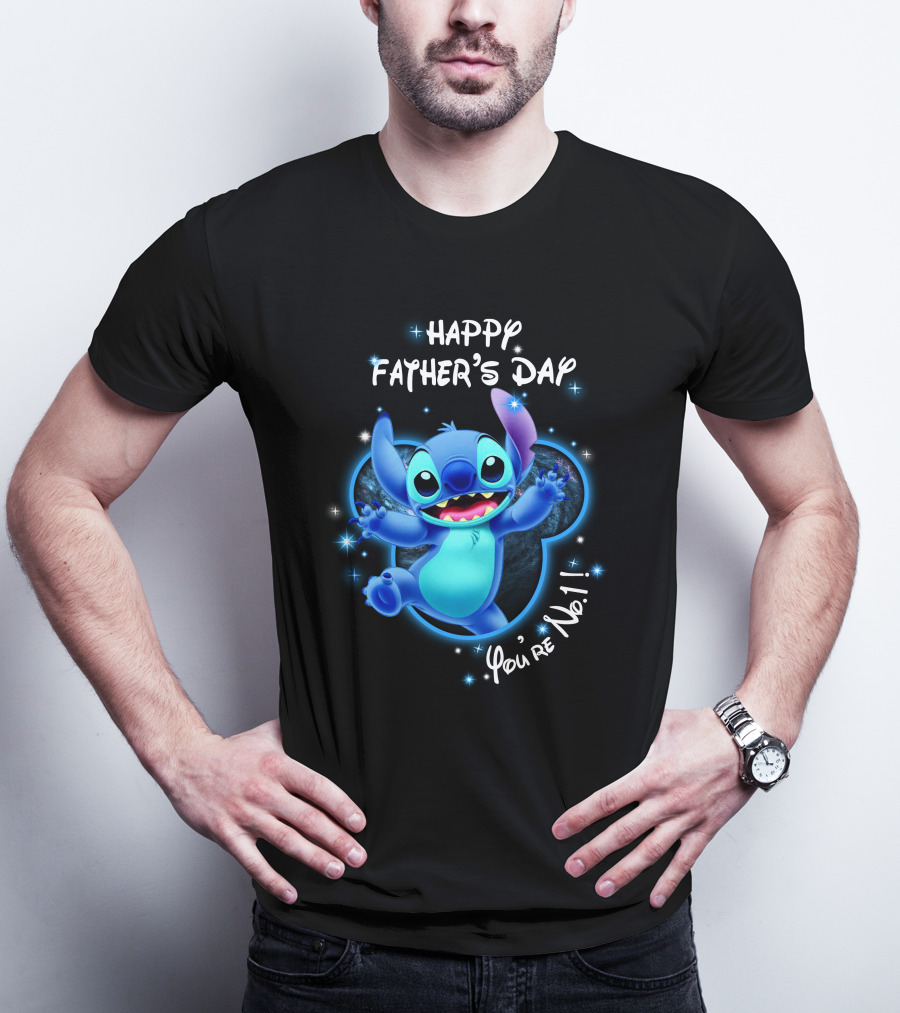 Happy Father's Day You're No. 1 Stitch T-Shirt