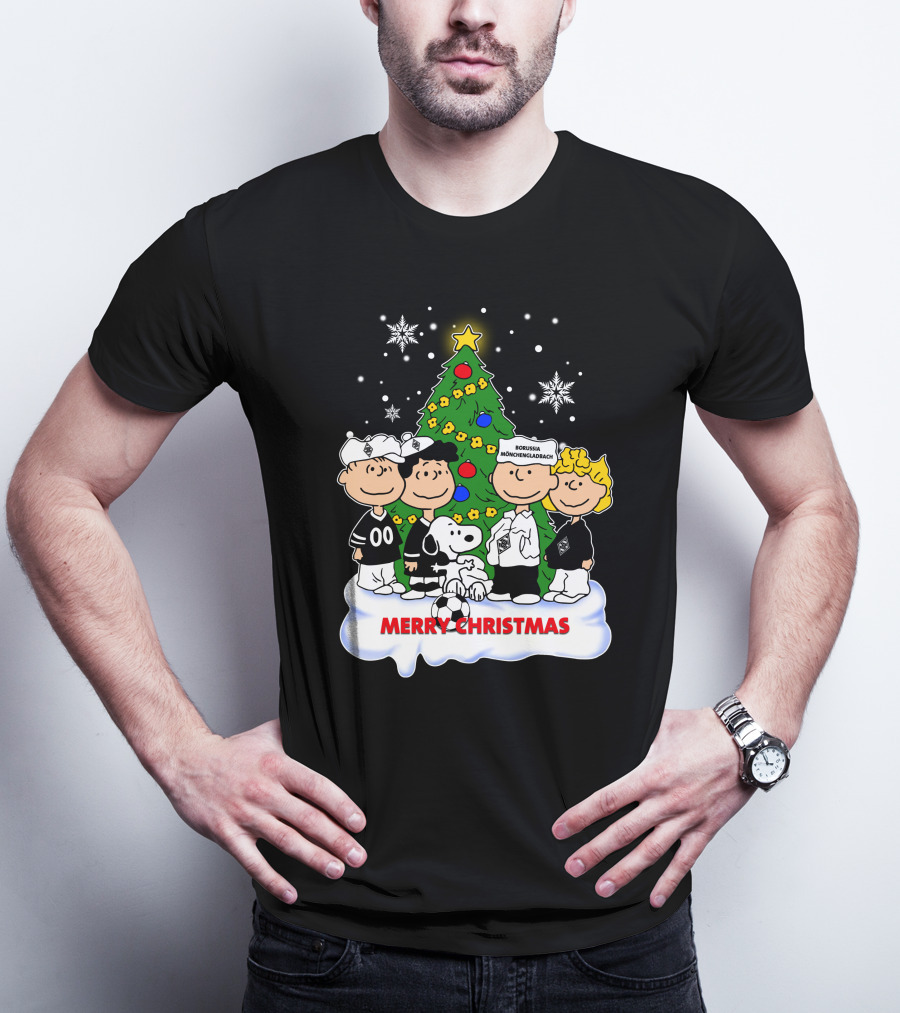 Borussia Mönchengladbach Merry Christmas Charlie Brown And Snoopy T-Shirt