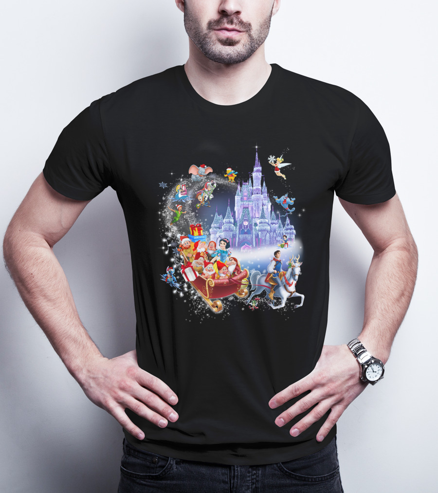 Snow White And Disney Friends Christmas Castle Adventure T-Shirt