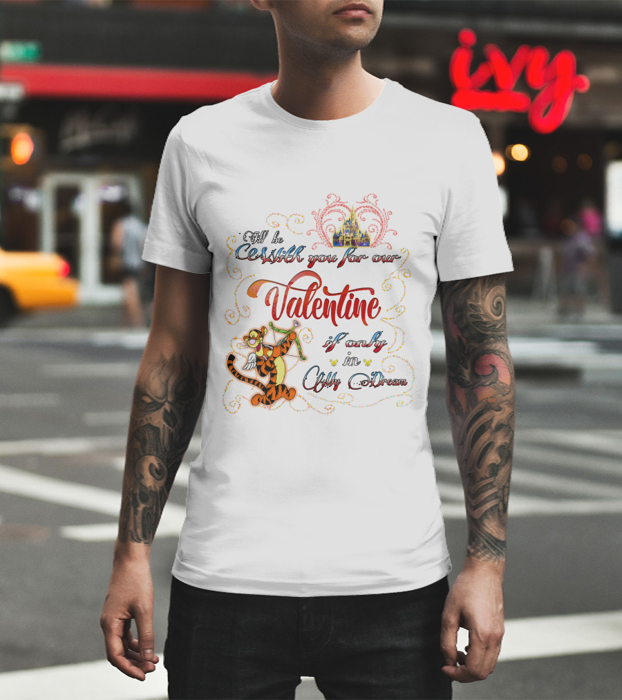 Valentine Castle Tigger Cupid Dream Wishes T-Shirt