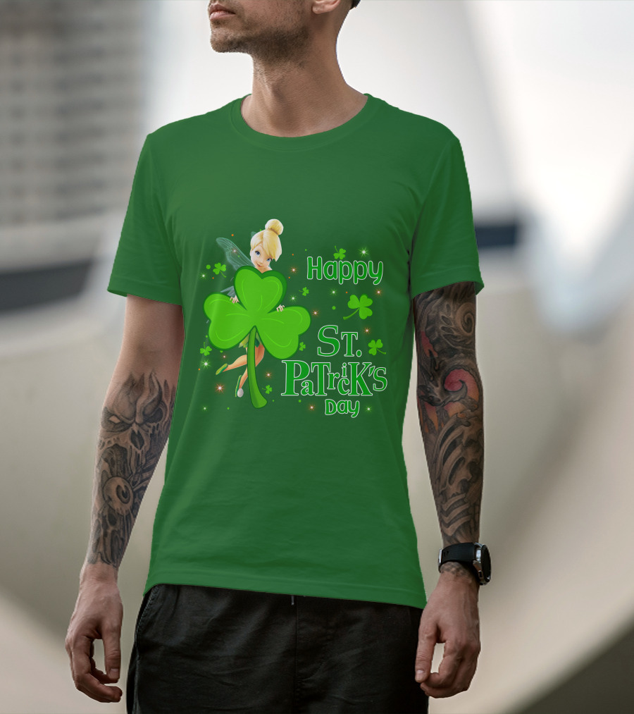 Happy St. Patrick's Day Tinkerbell Shamrock T-Shirt