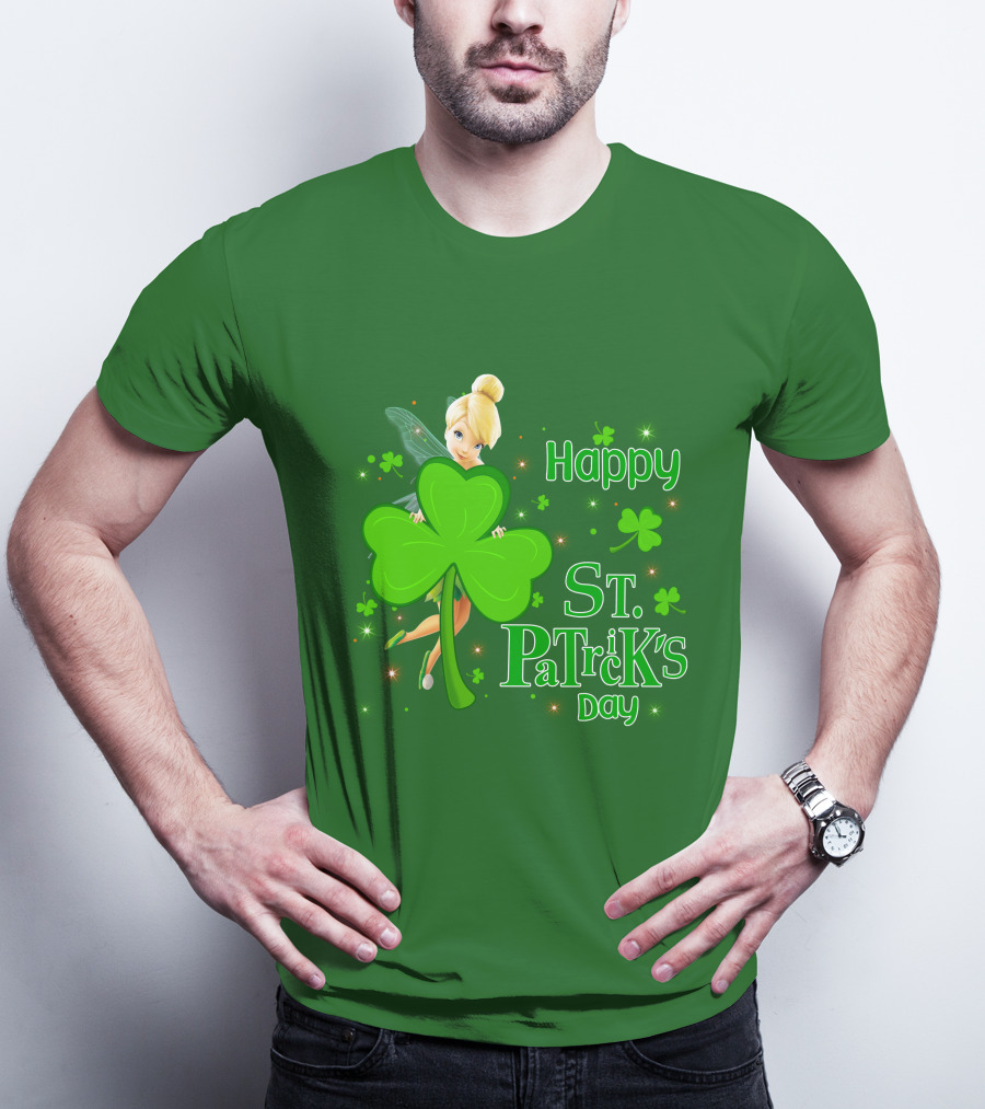 Happy St. Patrick's Day Tinkerbell Shamrock T-Shirt
