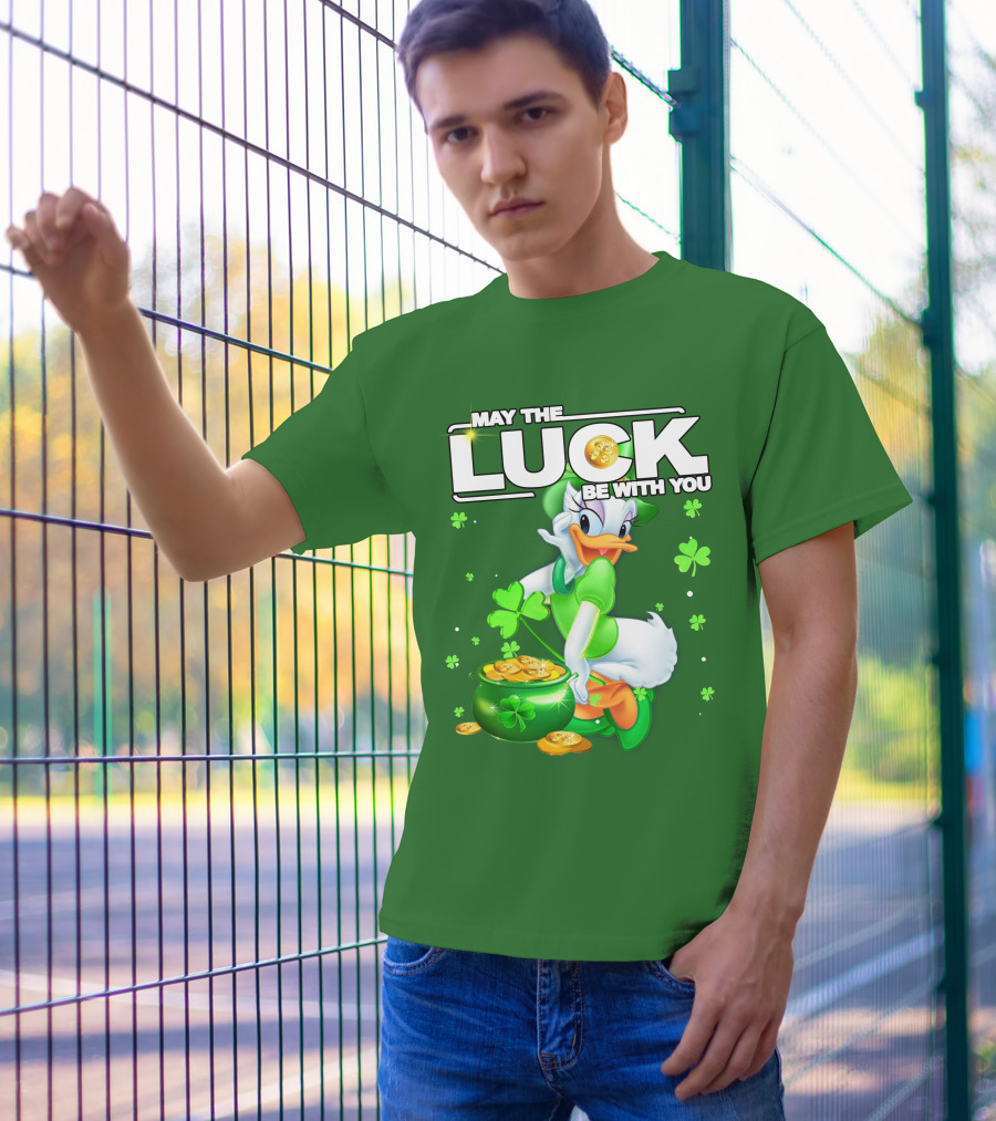 May The Luck Be With You Daisy Luck St Patrick's Day T-Shirt