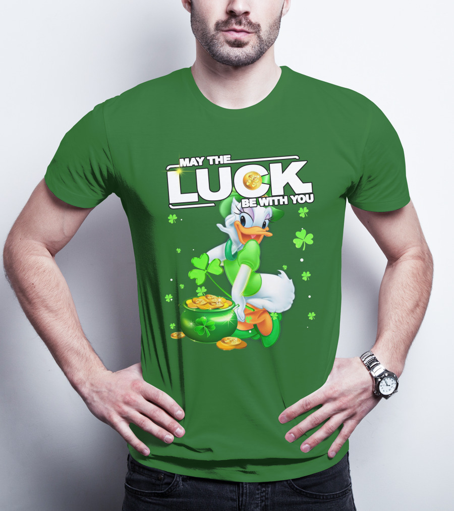 May The Luck Be With You Daisy Luck St Patrick's Day T-Shirt