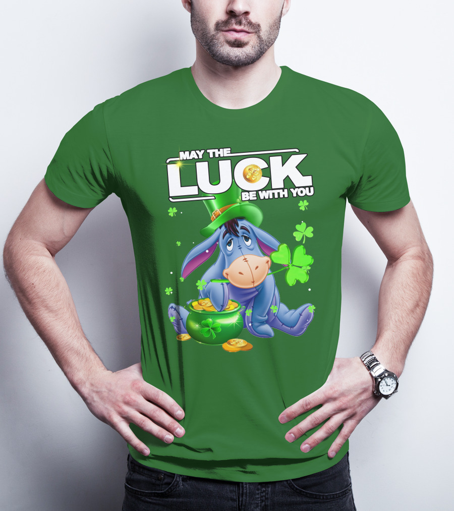 May The Luck Be With You Eeyore St Patrick's Day T-Shirt