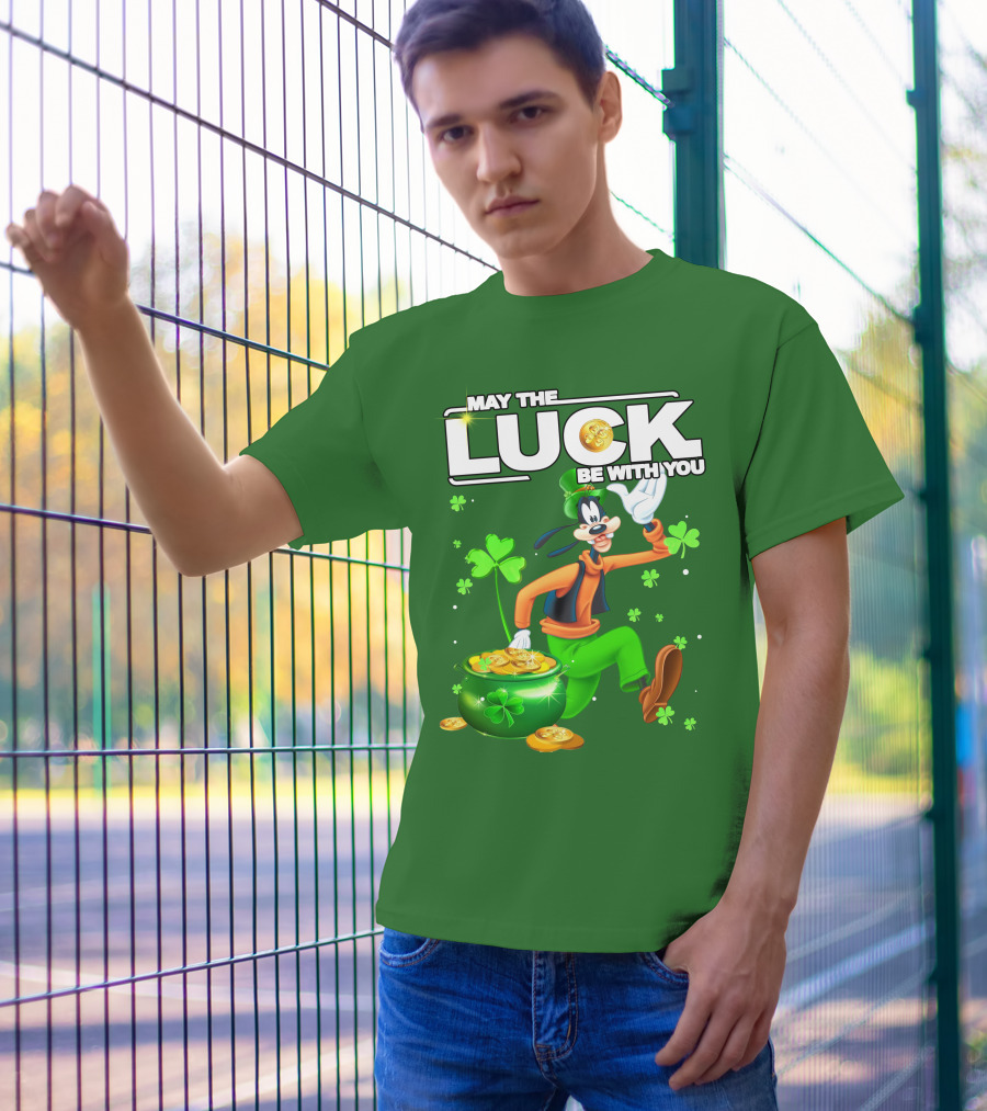 May The Luck Be With You Goofy St Patrick's Day T-Shirt