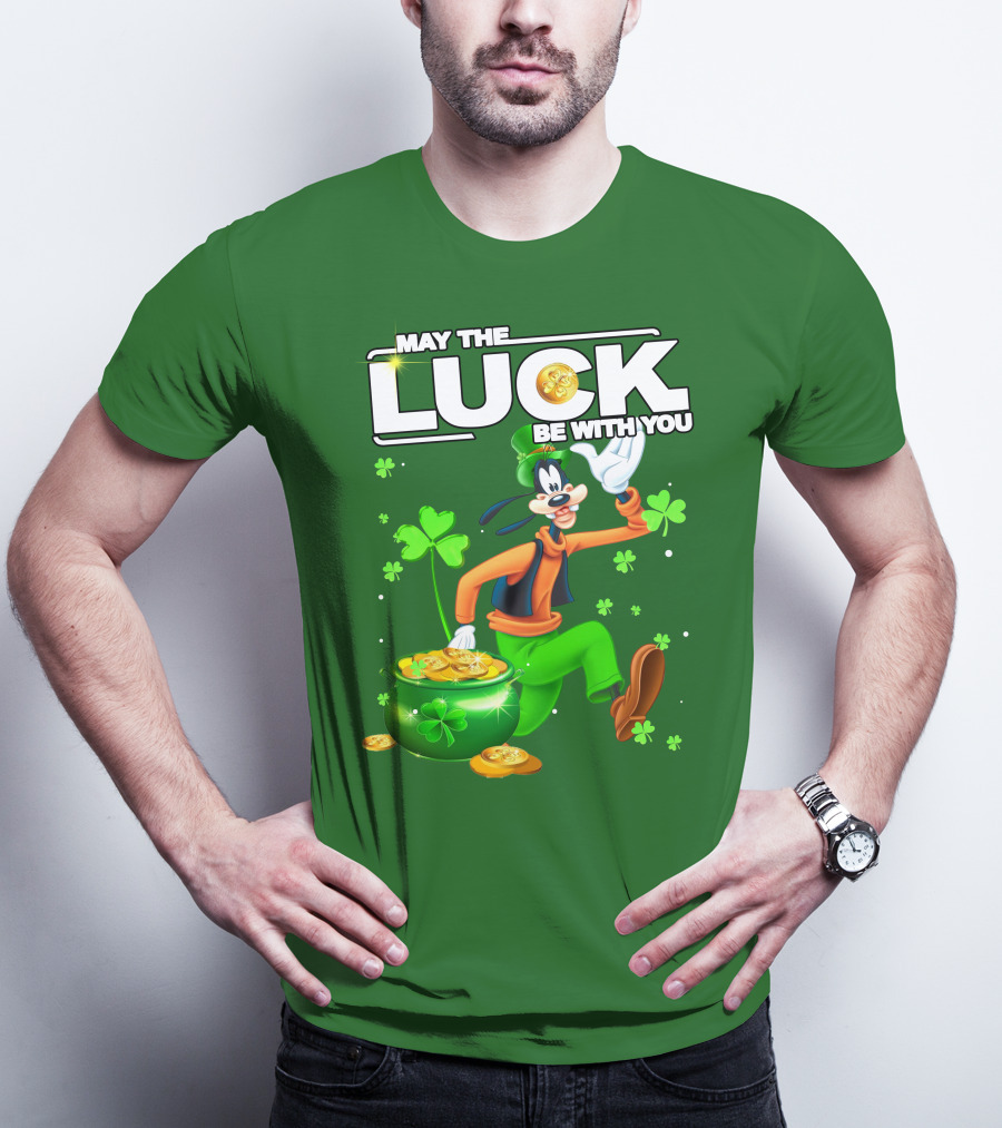 May The Luck Be With You Goofy St Patrick's Day T-Shirt
