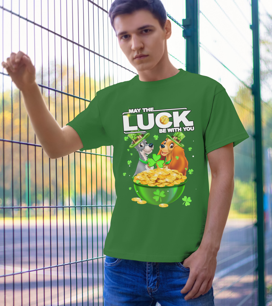 May The Luck Be With You Lady And The Tramp St Patrick's Day T-Shirt