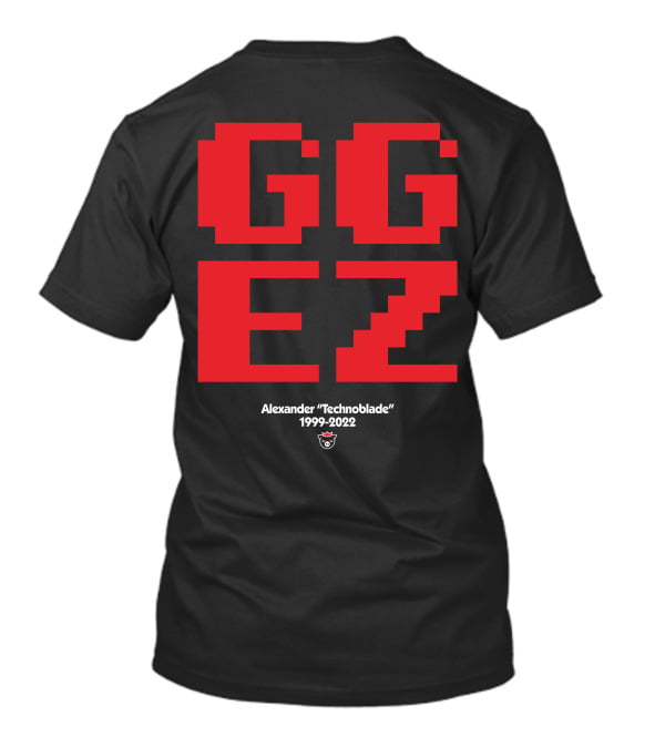 GGEZ BLACK Pixelated Red B With White T T-Shirt