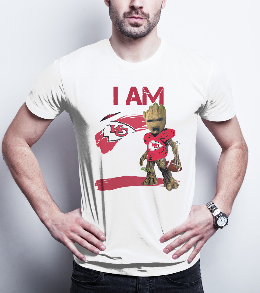 I AM KC Chiefs Groot Football T-Shirt