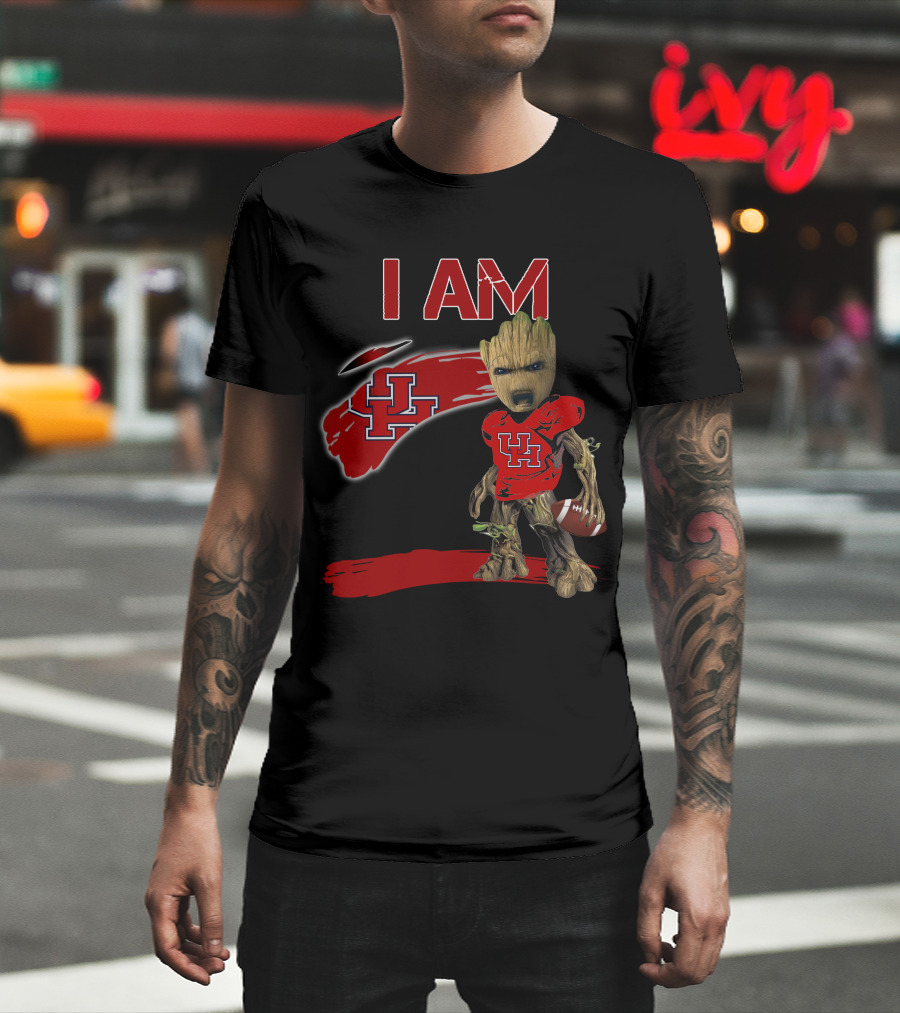 I AM UH Groot Football Houston T-Shirt