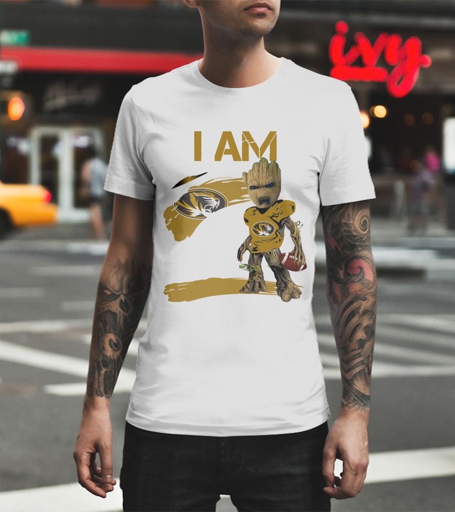 I AM Missouri Football Tiger Groot T-Shirt