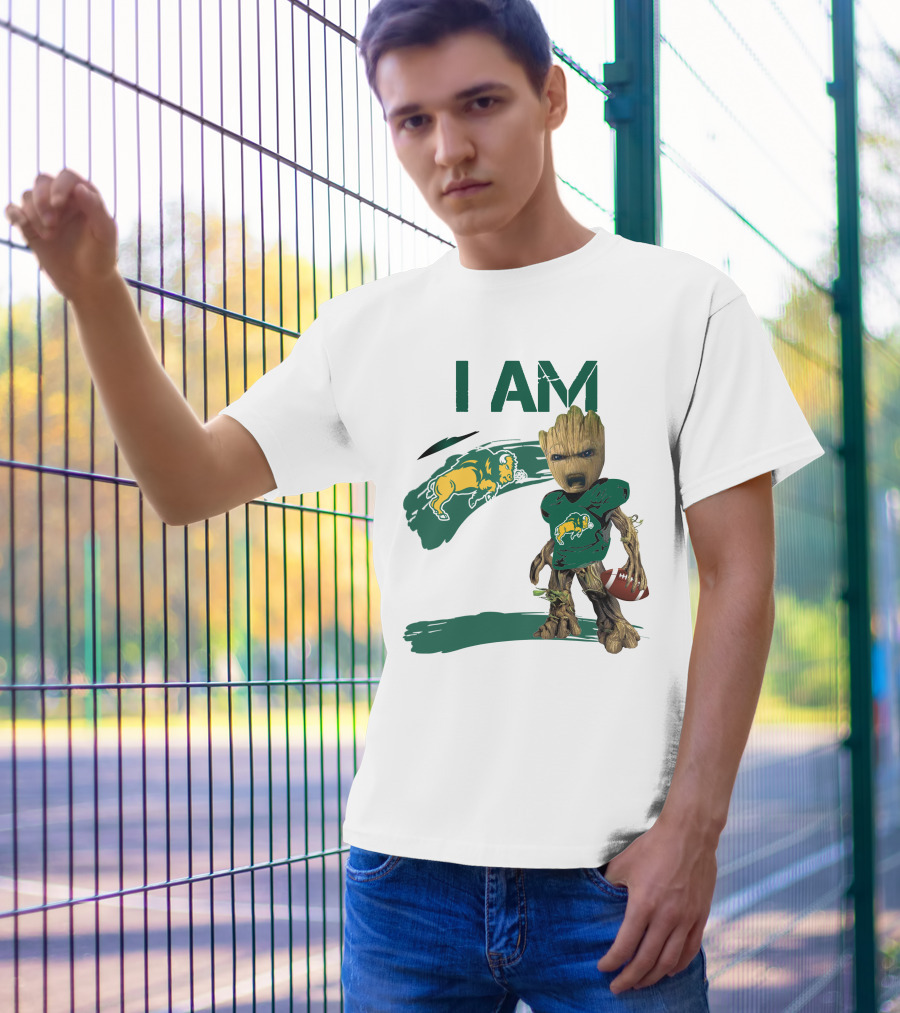 I AM North Dakota State Bison Football Groot T-Shirt