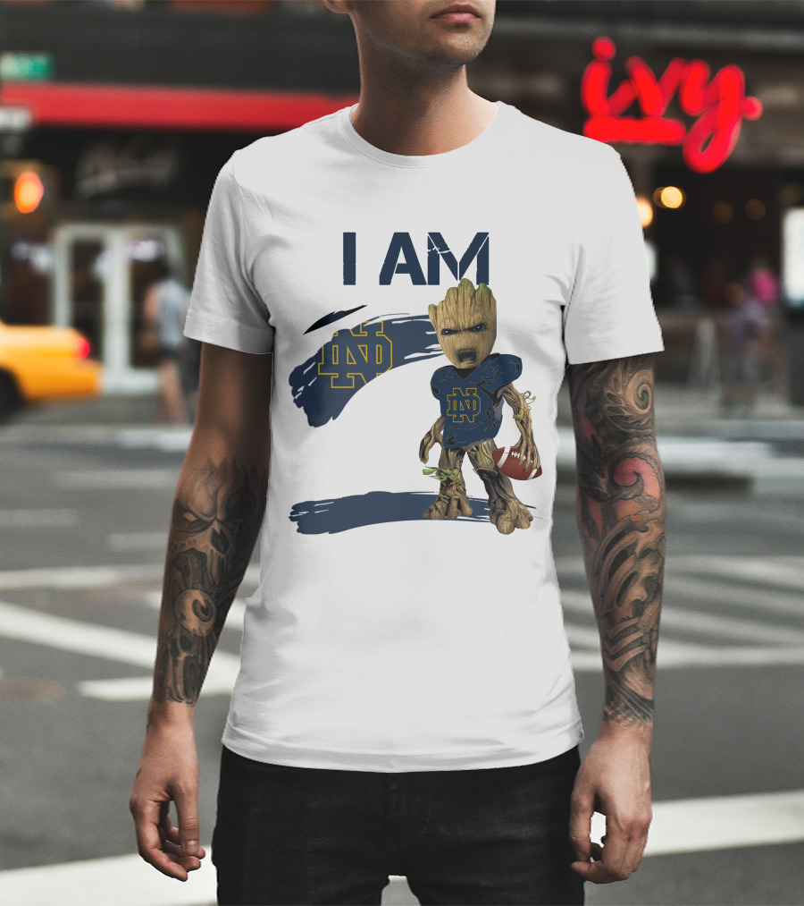 I AM Notre Dame ND Football Groot T-Shirt