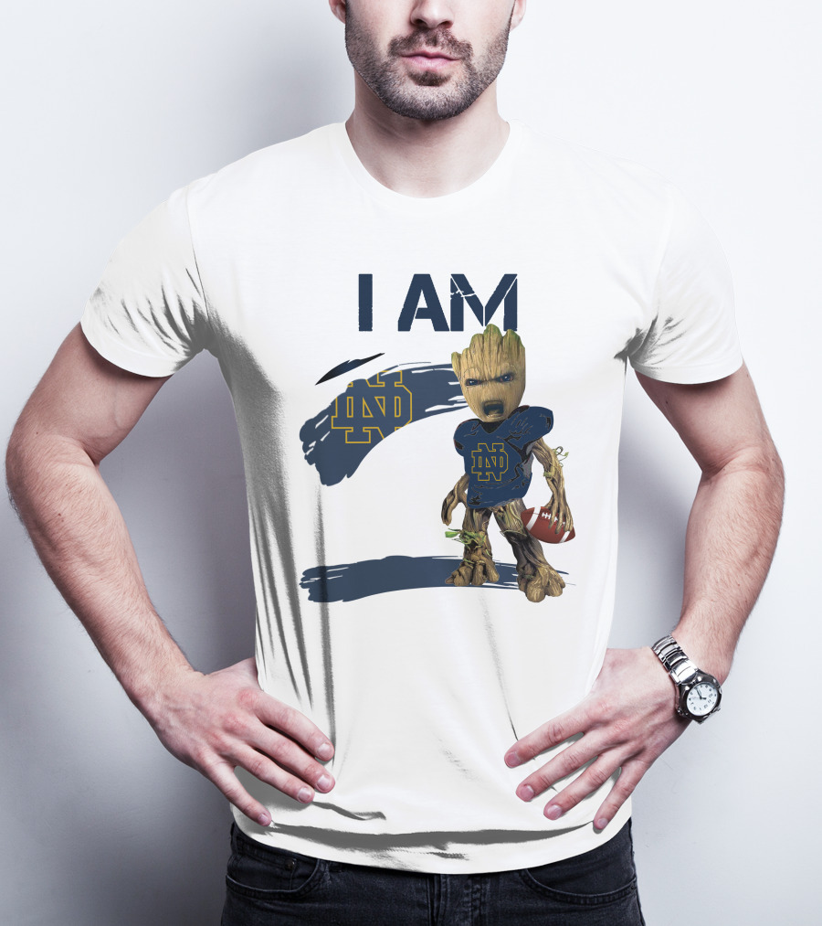 I AM Notre Dame ND Football Groot T-Shirt