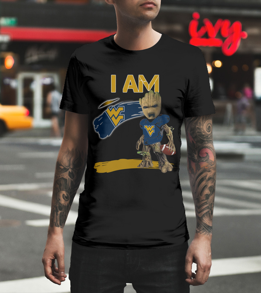 I AM West Virginia WVU Football Groot T-Shirt