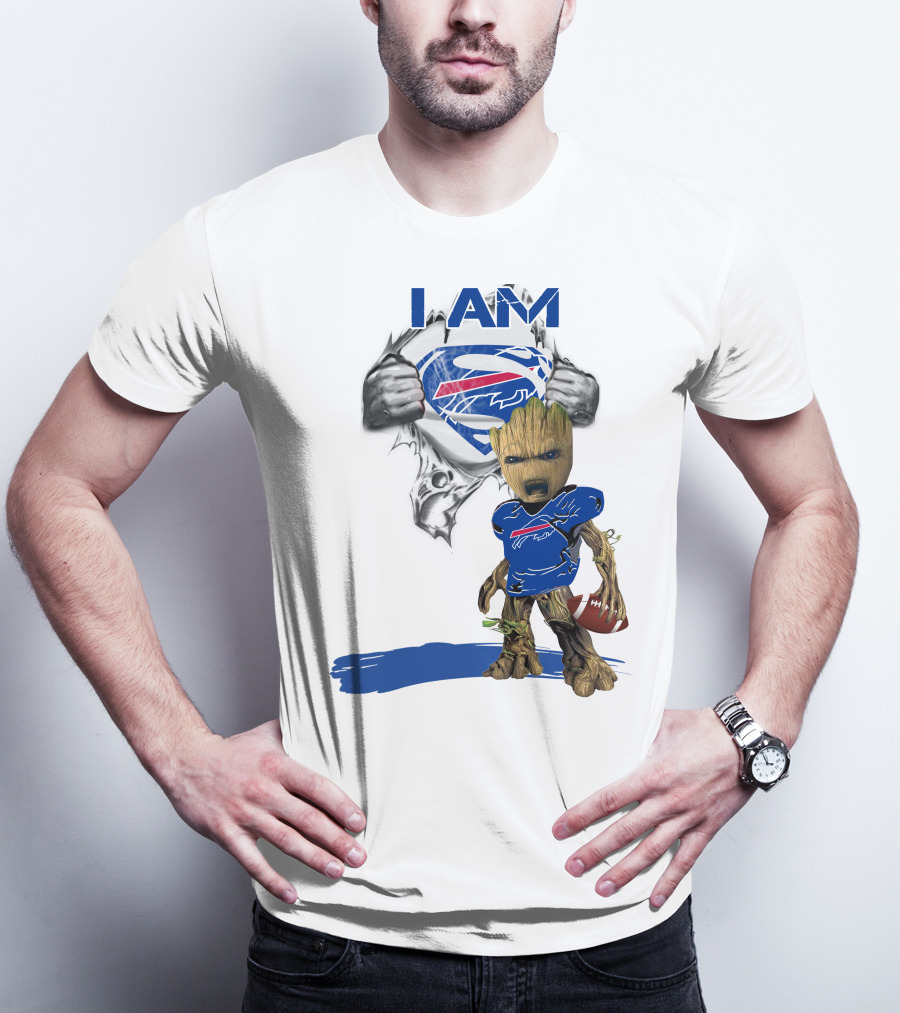 I AM Groot Bills Superman Football T-Shirt