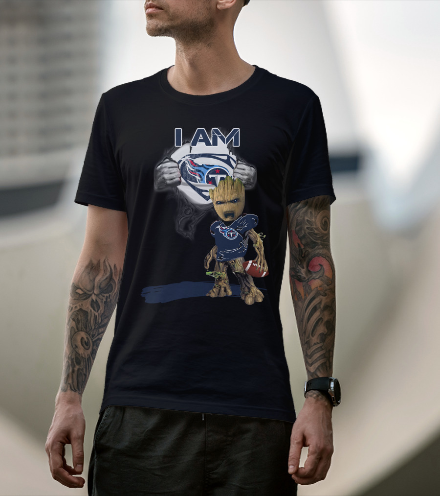 I Am Titans Baby Groot Football Superhero T-Shirt