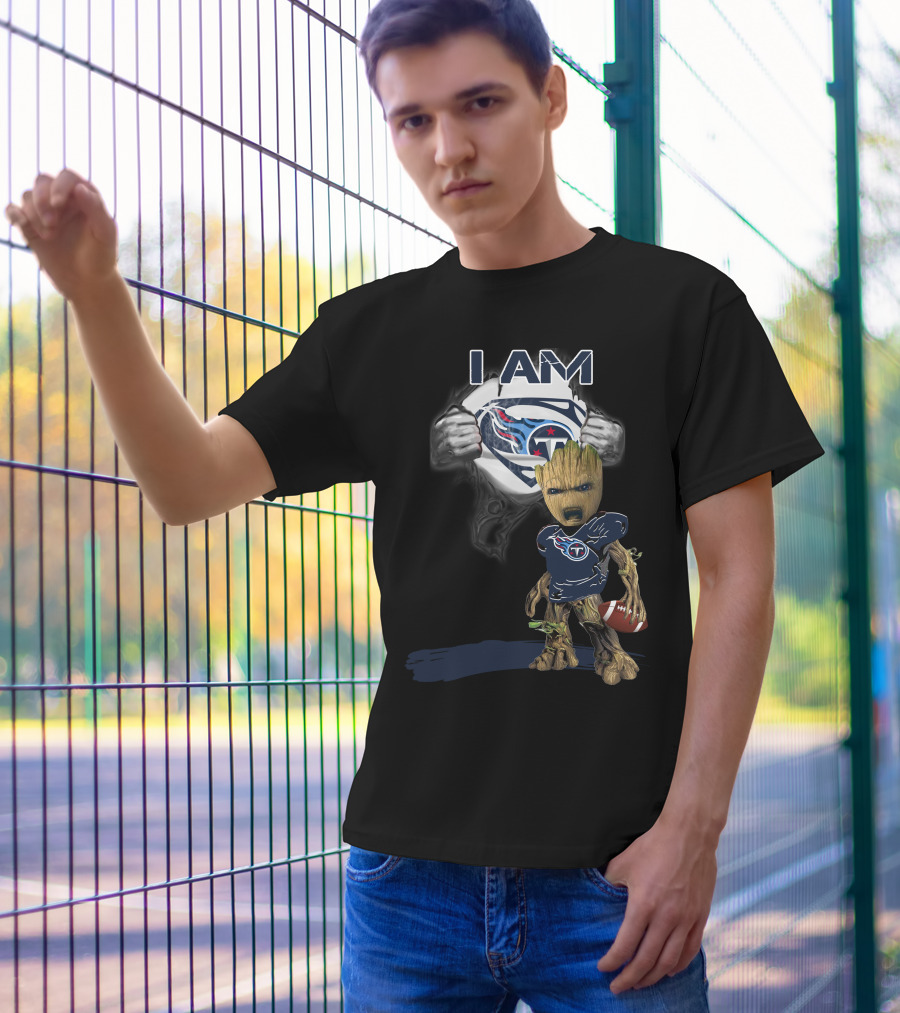 I Am Titans Baby Groot Football Superhero T-Shirt