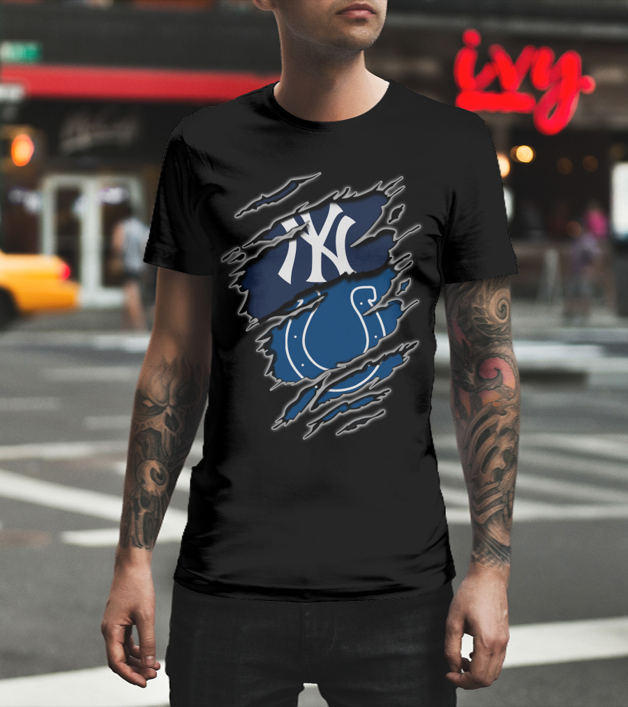 Yankees Colts Torn T-Shirt