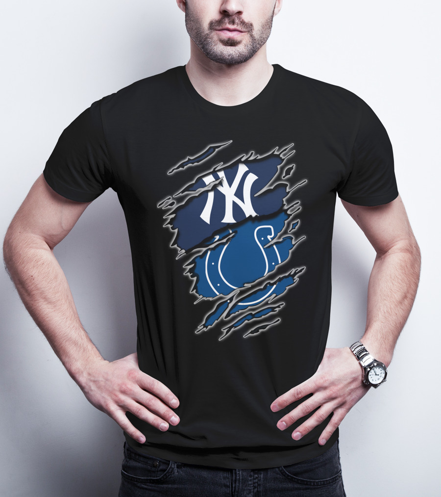 Yankees Colts Torn T-Shirt
