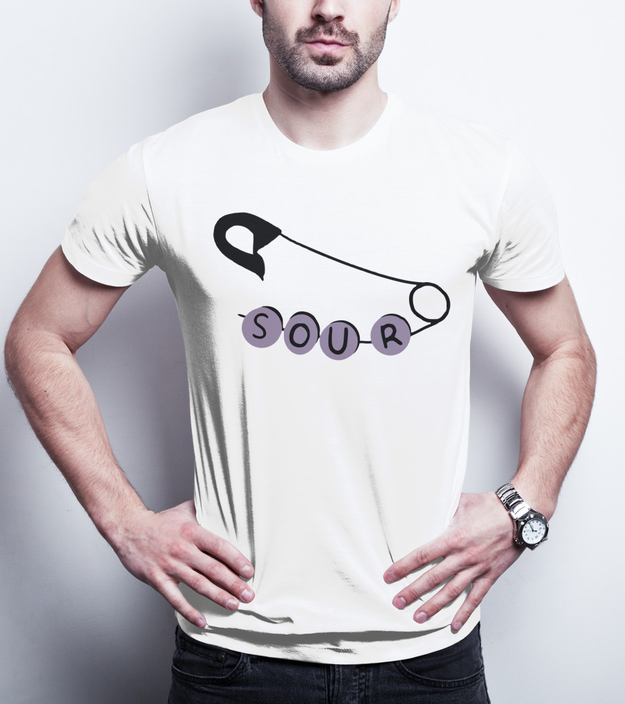 SOUR Safety Pin Pastel Beads T-Shirt