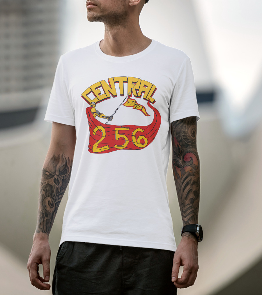 CENTRAL 256 1977 Sword And Banner T-Shirt
