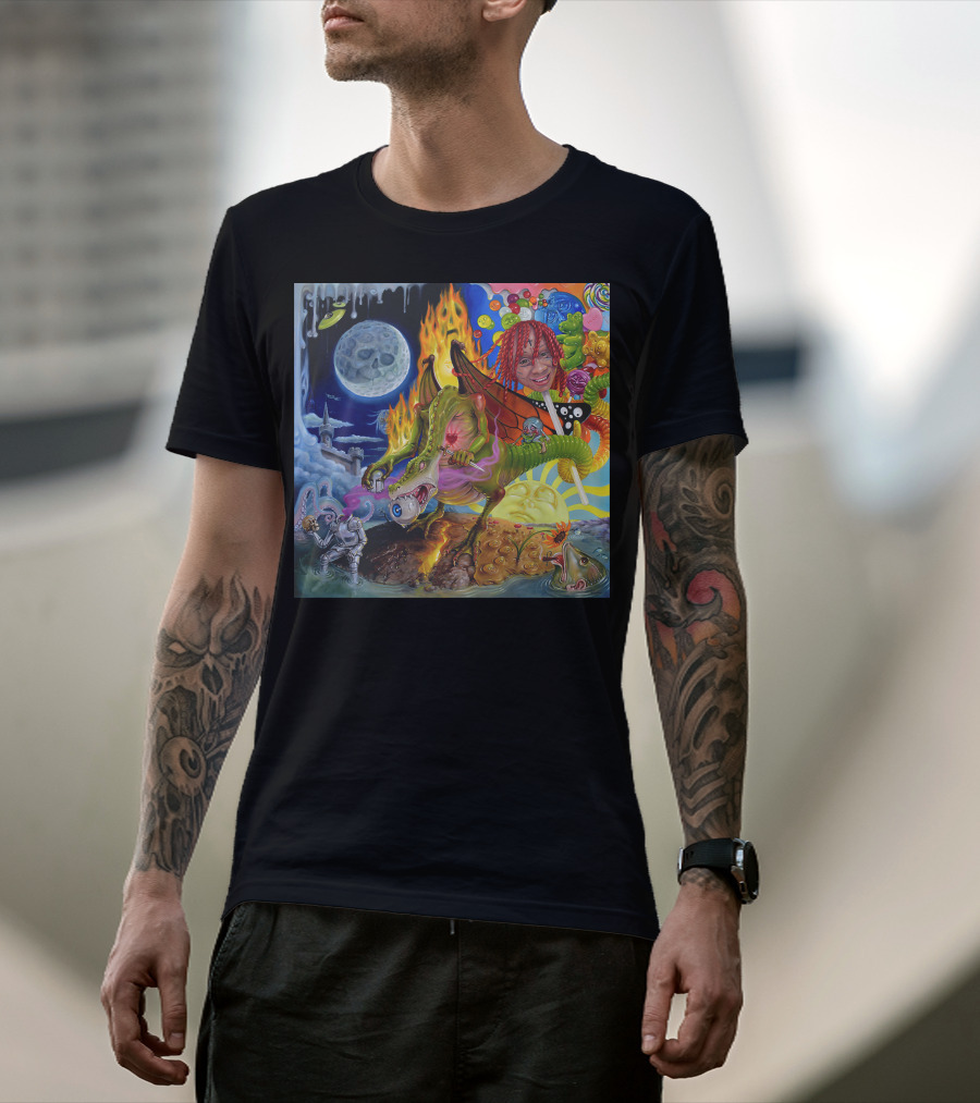 Trippie Redd Love Scars Cosmic Adventure With Dragon And Astronaut T-Shirt
