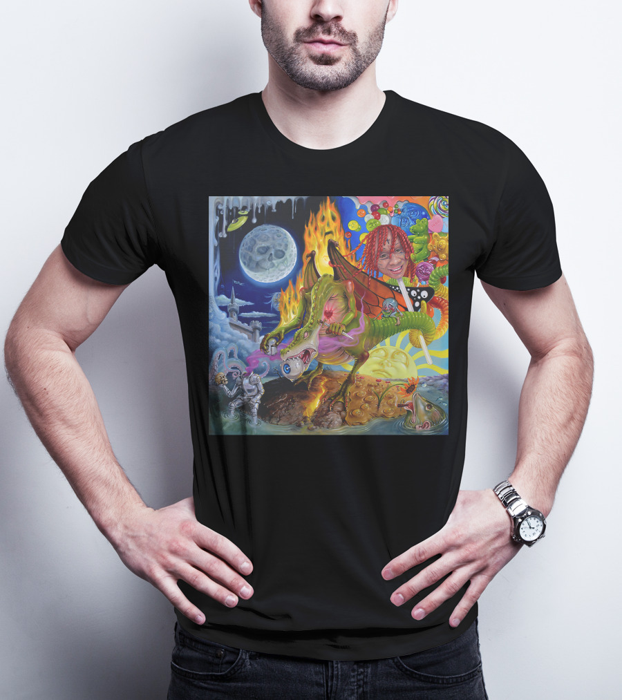 Trippie Redd Love Scars Cosmic Adventure With Dragon And Astronaut T-Shirt