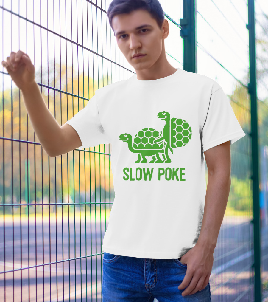 Slow Poke Turtles Hexagonal Pattern Fun T-Shirt