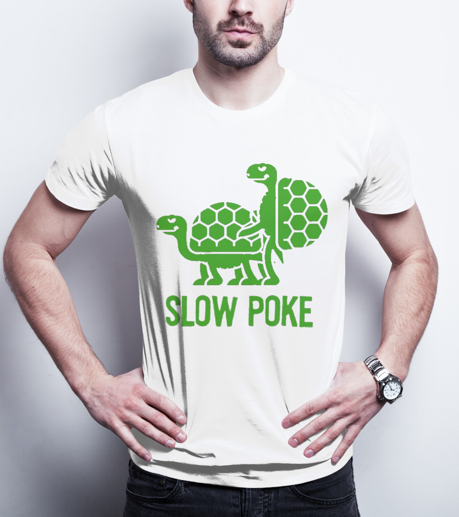 Slow Poke Turtles Hexagonal Pattern Fun T-Shirt