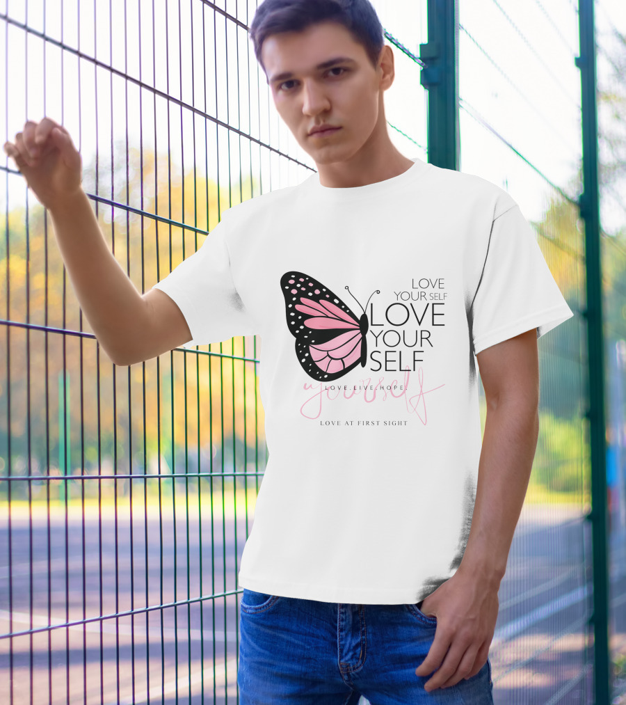 LOVE YOURSELF LOVE YOUR SELF Love Live Hope LOVE AT FIRST SIGHT T-Shirt