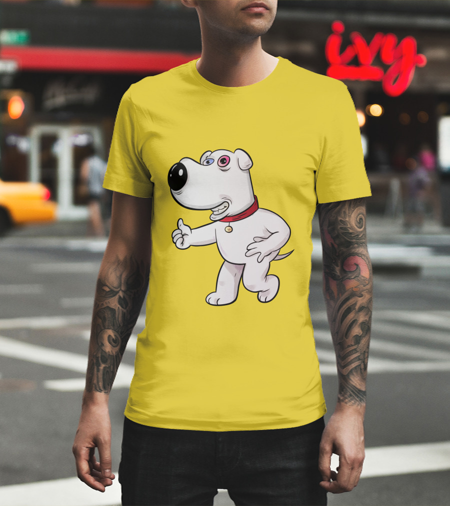 Brian Griffin Psychedelic Style Family Guy Character T-Shirt