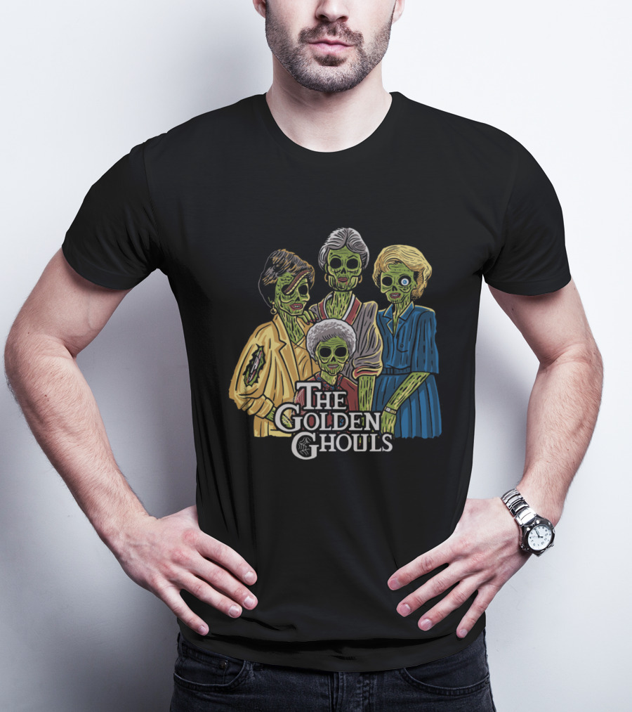 The Golden Ghouls Zombie Parody Featuring Iconic Quartet T-Shirt