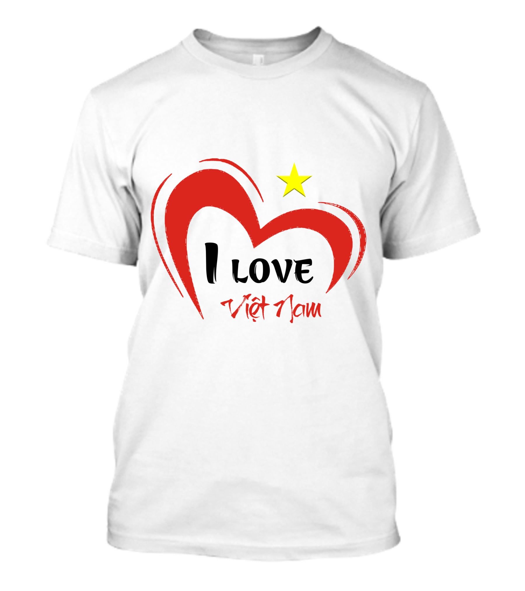 I Love Việt Nam Red Heart Yellow Star T-Shirt