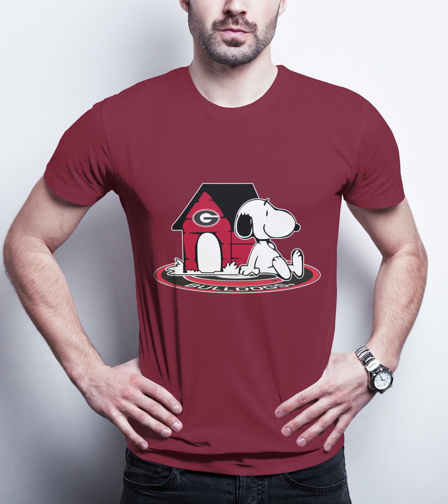 Snoopy Bulldogs Georgia Football Fan Now And Forever T-Shirt