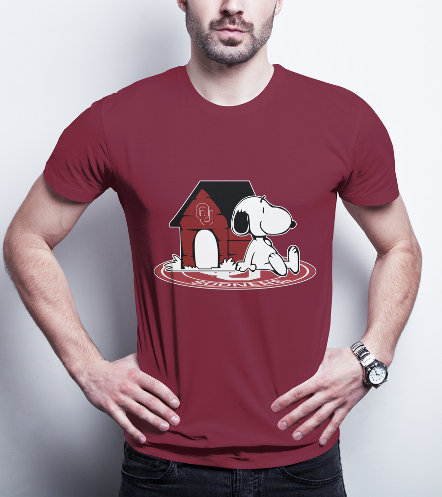 Snoopy Oklahoma Sooners Football Fan Now And Forever T-Shirt