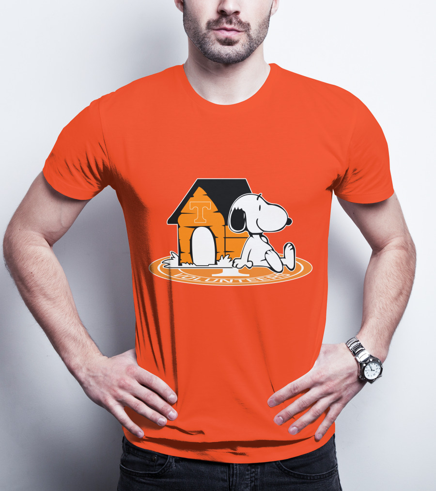 Tennessee Volunteers Football Snoopy Doghouse Fan Now And Forever T-Shirt