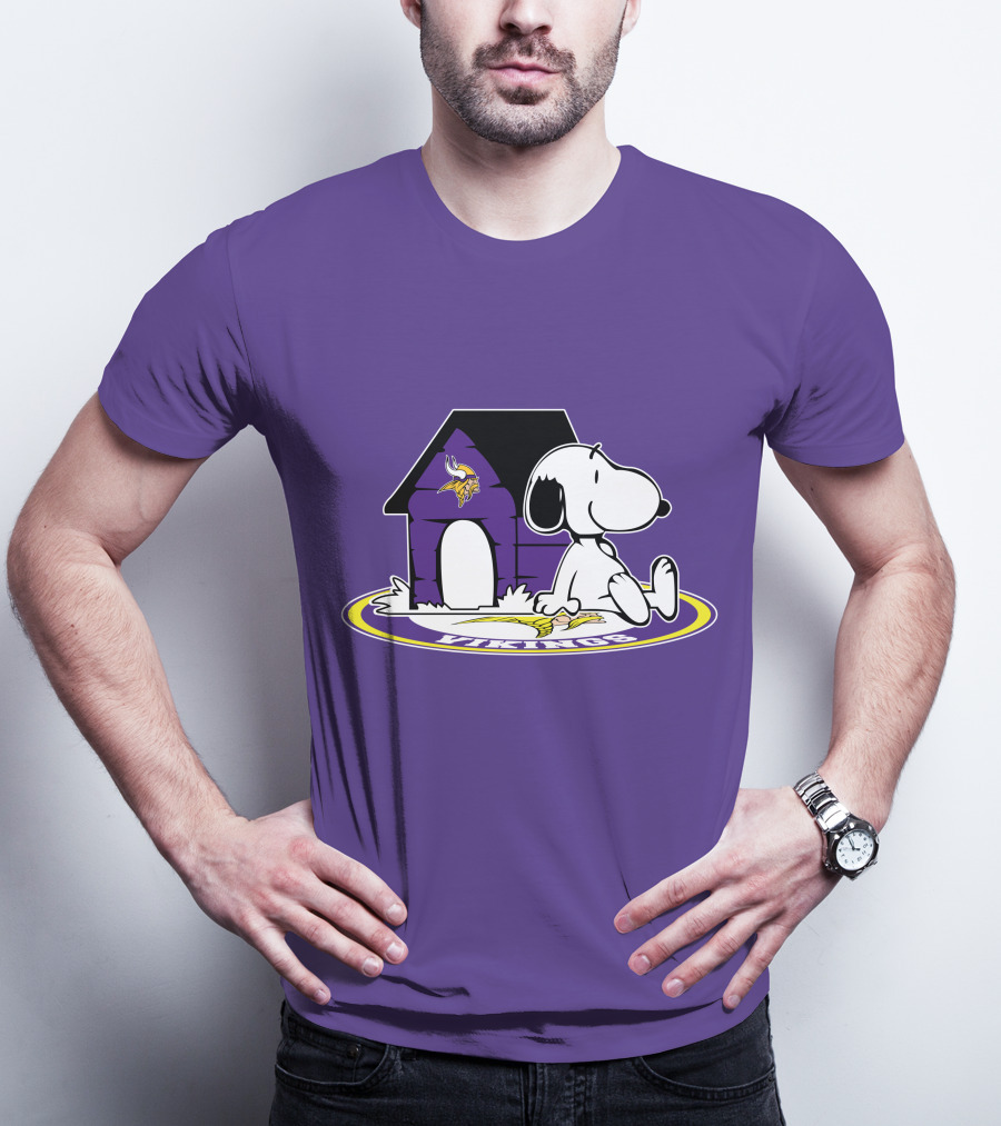 Snoopy Minnesota Vikings Football Fan Now And Forever T-Shirt
