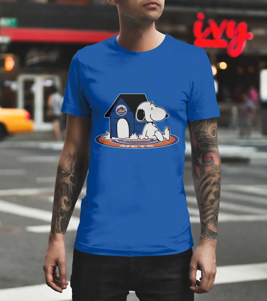 Snoopy Mets Fan New York Baseball Now And Forever T-Shirt