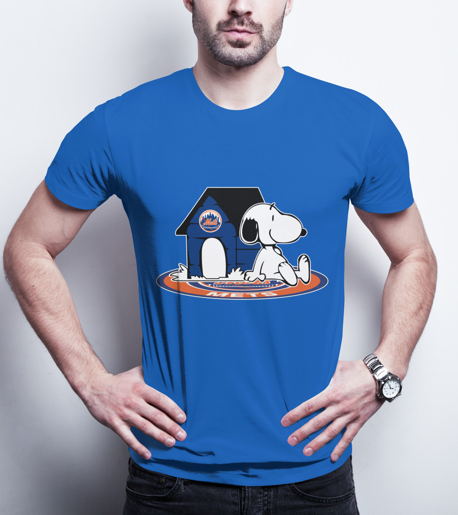 Snoopy Mets Fan New York Baseball Now And Forever T-Shirt