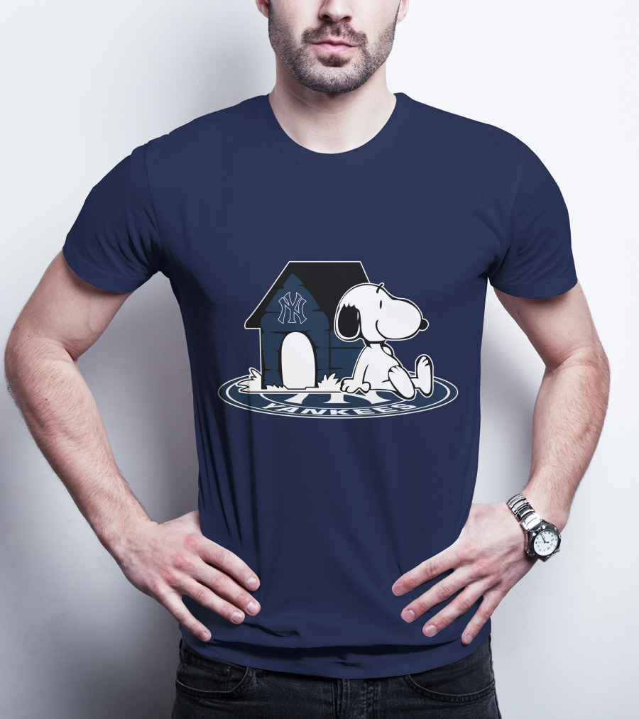 New York Yankees Snoopy Fan Now And Forever T-Shirt