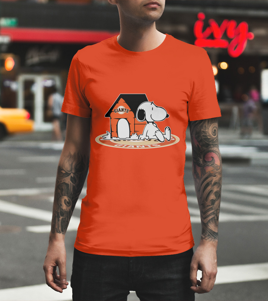 San Francisco Giants Snoopy Baseball Fan Now And Forever T-Shirt