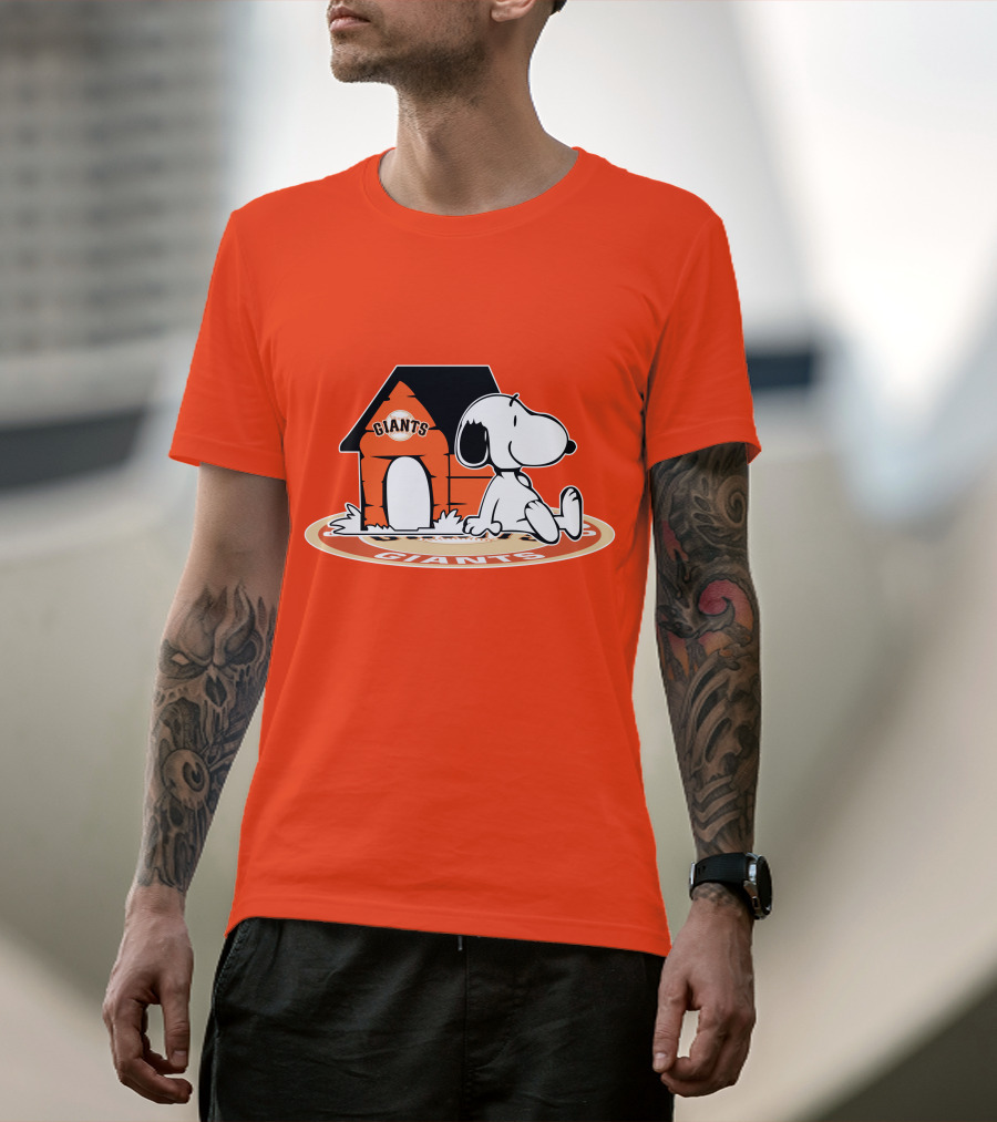 San Francisco Giants Snoopy Baseball Fan Now And Forever T-Shirt