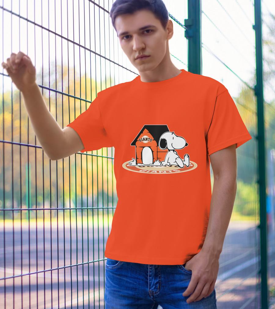 San Francisco Giants Snoopy Baseball Fan Now And Forever T-Shirt