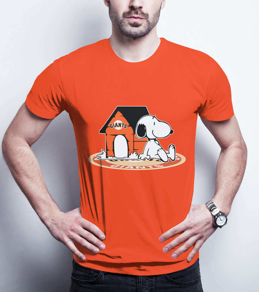 San Francisco Giants Snoopy Baseball Fan Now And Forever T-Shirt
